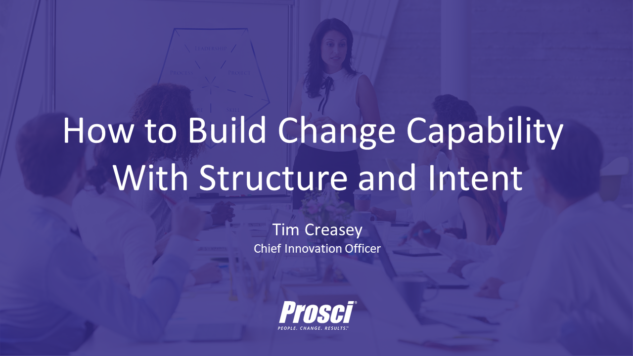 How to Build Change Capability With Structure and Intent (60 minutes)